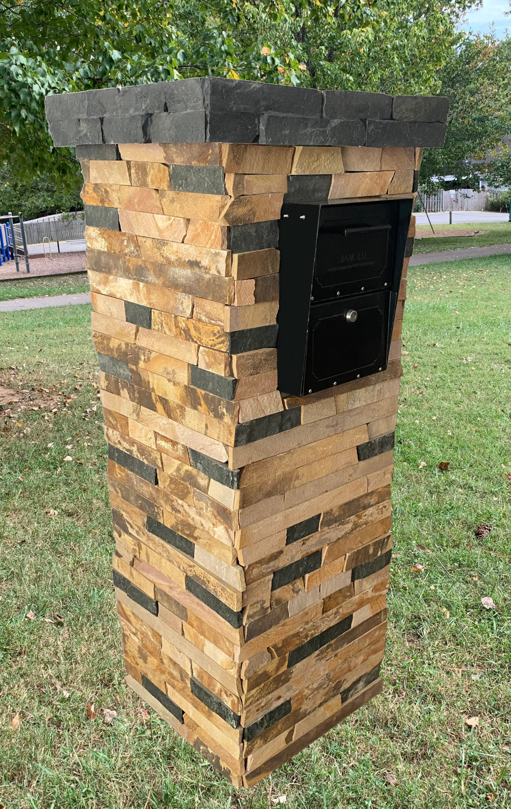 MAILBOXES, Stacked Stone – knoxstoneandtile